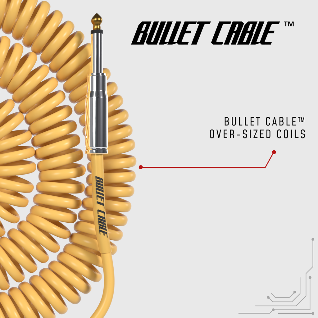 Bullet Cable 30′ Coil Silent Gold Cable – Legendary Tone, Silent ...