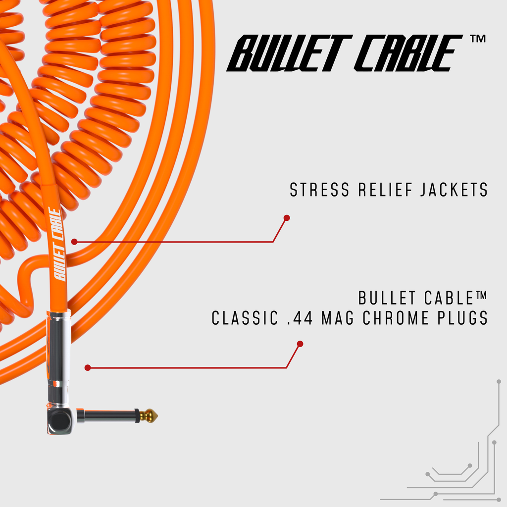 Bullet Cable 10/20 Orange Straight Coil Cable (30ft) – Dynamic Design ...