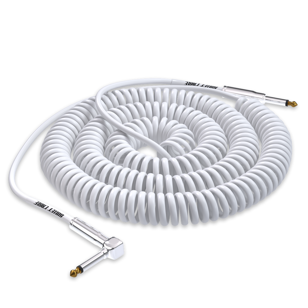 Bullet Cable 30′ Classic White Coil Cable – Iconic Design, Superior Sound
