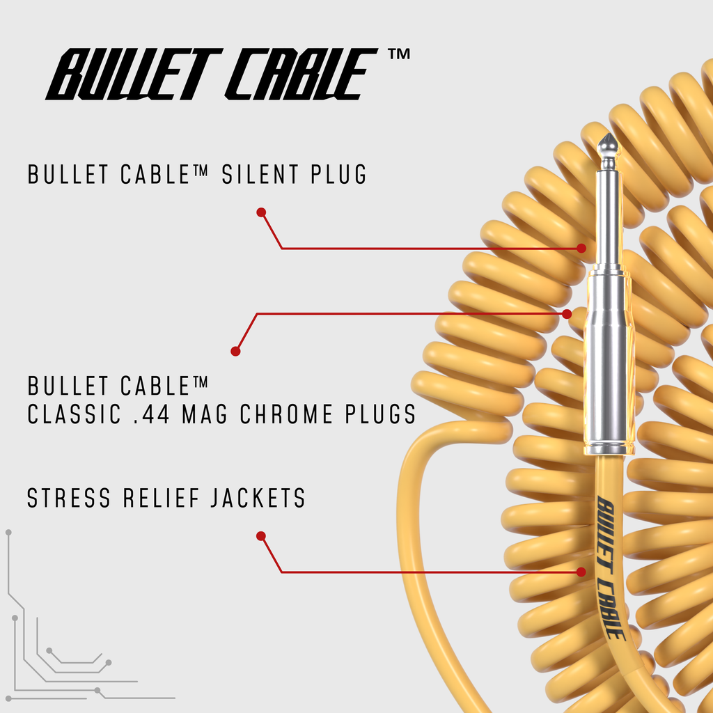 Bullet Cable 30′ Coil Silent Gold Cable – Legendary Tone, Silent ...