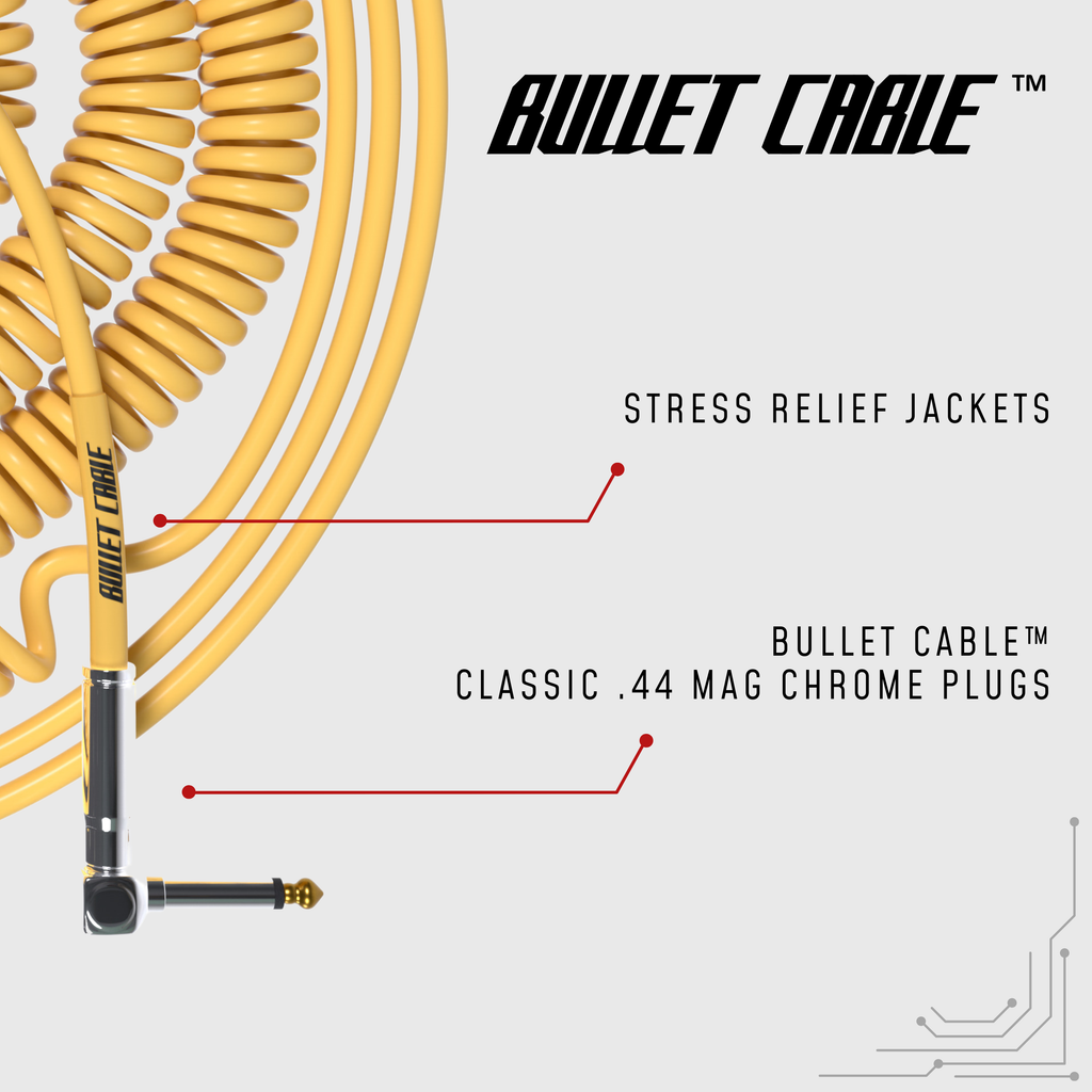 Bullet Cable 10/20 Gold Straight Coil Cable (30ft) – Elegant Design ...