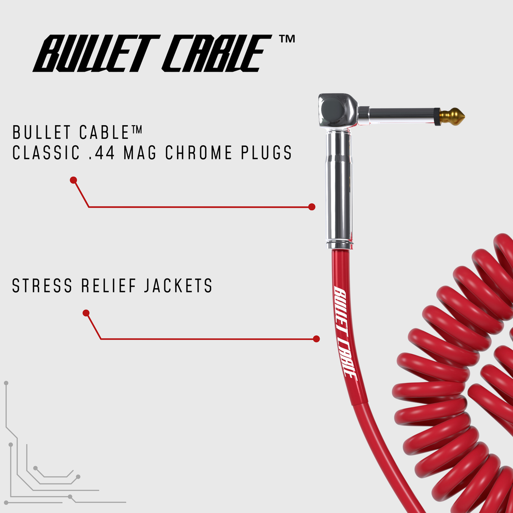 Bullet Cable 15′ Classic Red Coil Cable – Stand Out with Bold Style and ...