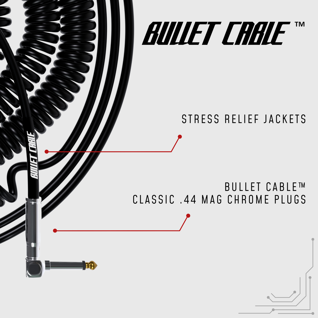 Bullet Cable 10/20 Black Straight Coil Cable (30ft) – Sleek Design ...