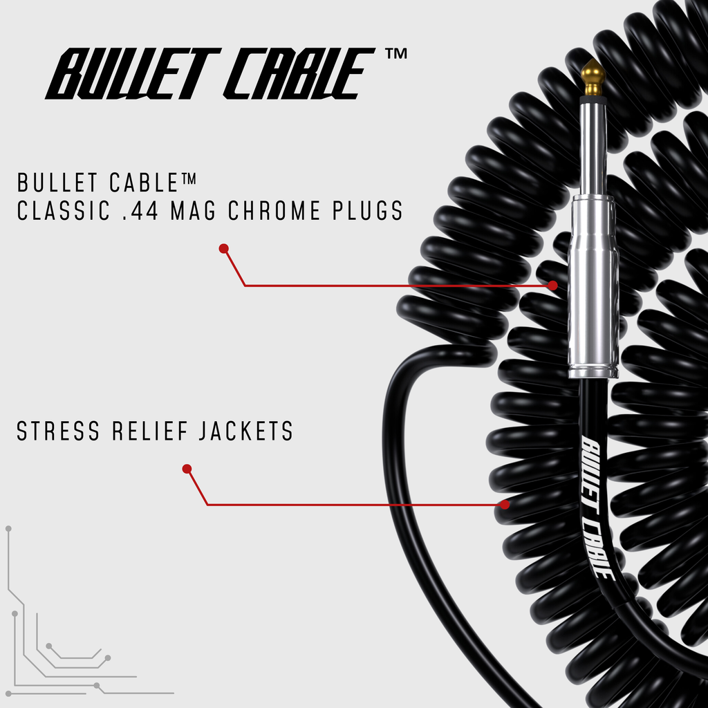 Bullet Cable 30′ Classic Straight Black Coil Cable – Timeless Style ...