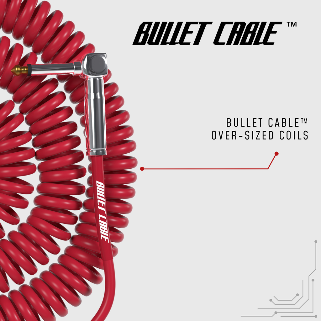 Bullet Cable 30′ Classic Red Coil Cable – Bold Design, Unmatched ...