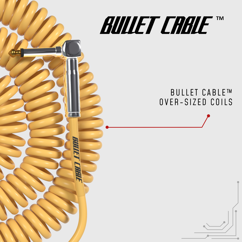 Bullet Cable 30′ Classic Gold Coil Cable – Vintage Elegance, Superior Sound