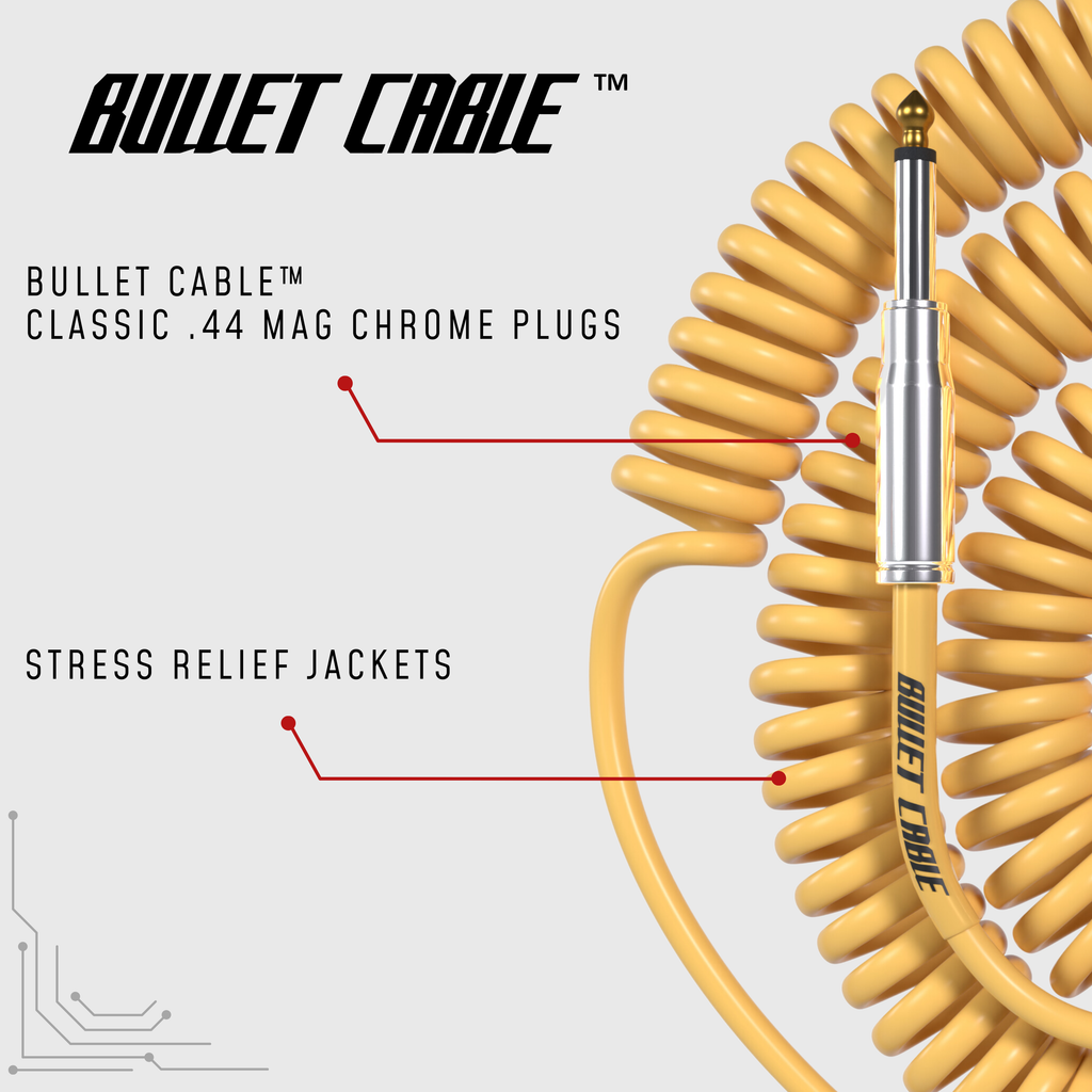 Bullet Cable 30′ Classic Gold Coil Cable – Vintage Elegance, Superior Sound